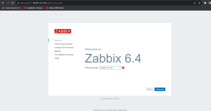 Setup & Install the Zabbix Server for Monitoring the EC2 - DS