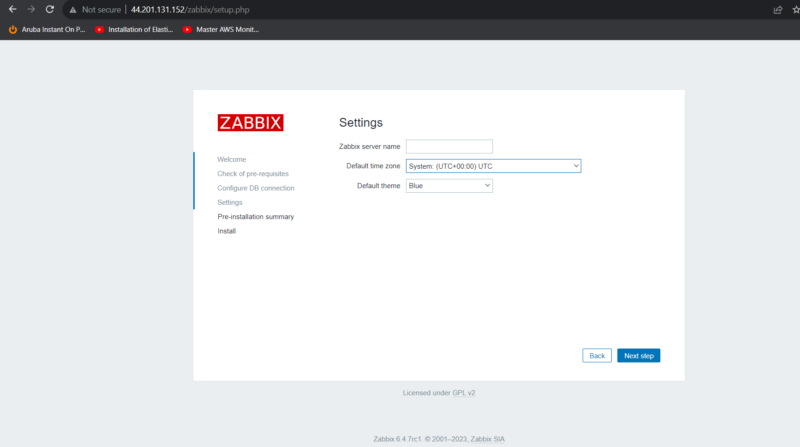 Setup & Install the Zabbix Server for Monitoring the EC2 - DS